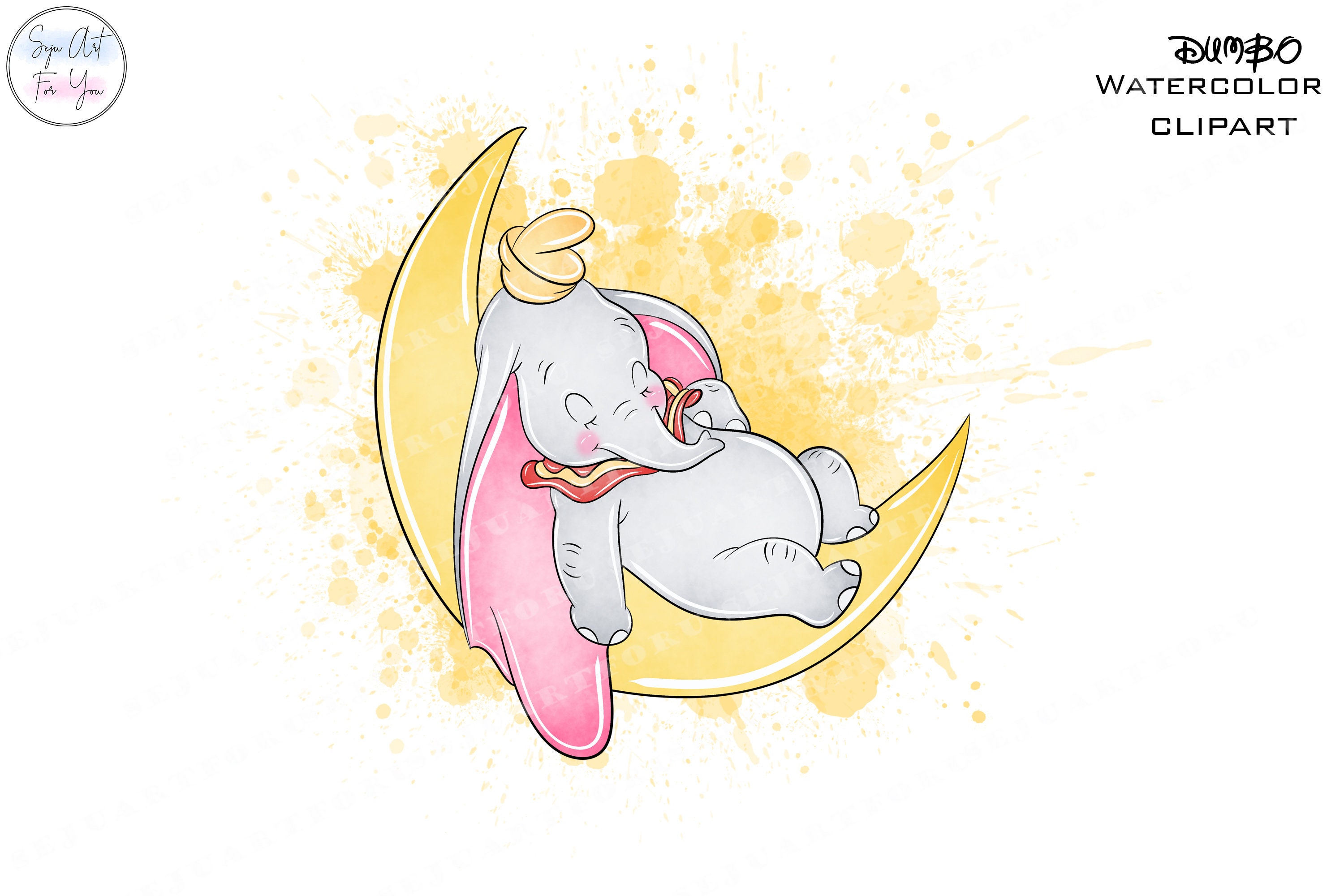 Dumbo Clipartdumbo Dumbo Png Dumbo Print Elephant Baby - Etsy