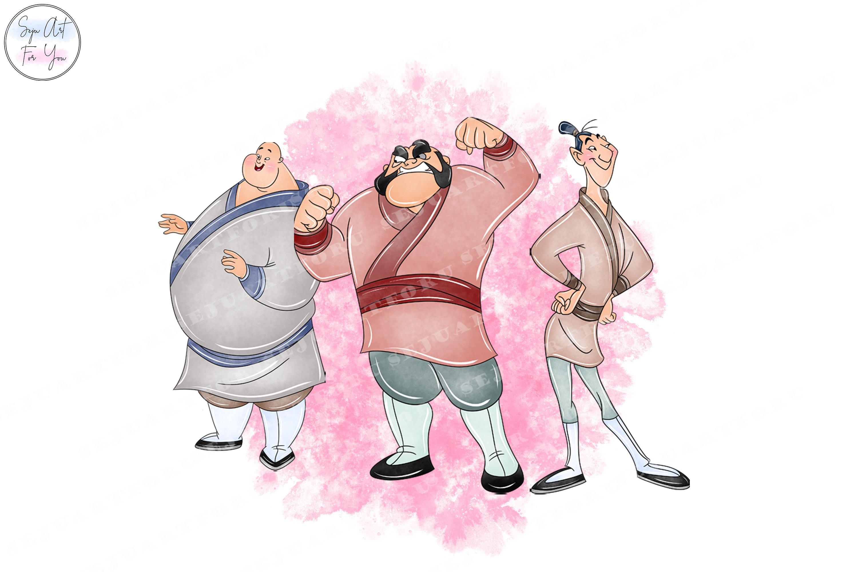Mulan Watercolor Clipart PNG, Printable Princess Graphics (digital ...