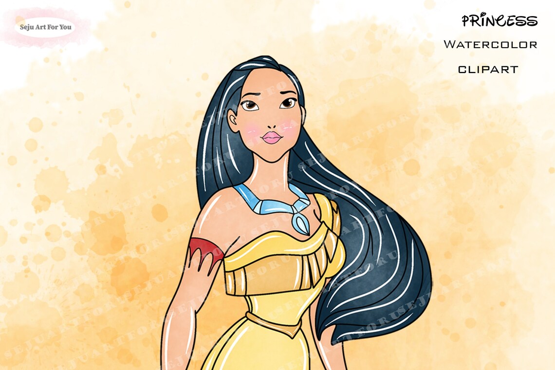 Watercolor Princess Clipart Princess Watercolor Clipart - Etsy