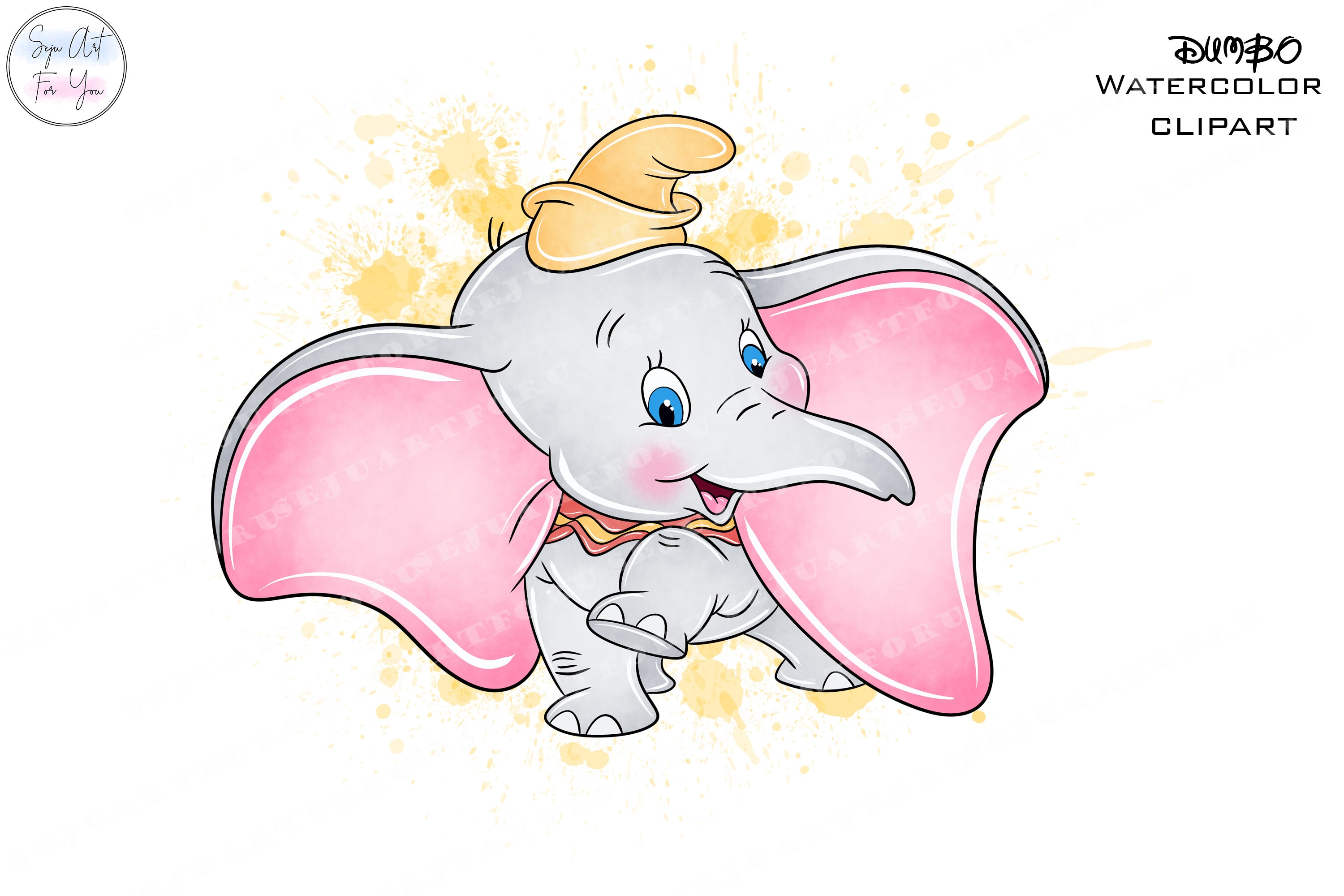 Dumbo Clipartdumbo Dumbo Png Dumbo Print Elephant Baby - Etsy