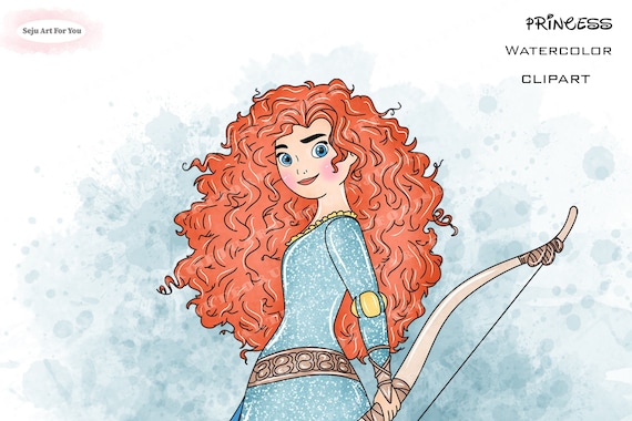 Watercolor Princess Clipart Princess Watercolor Clipart - Etsy