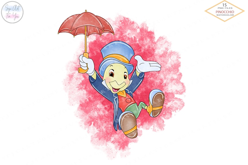 Watercolor Pinocchio Clipart Bundle, PNG Files (digital Download) - Etsy