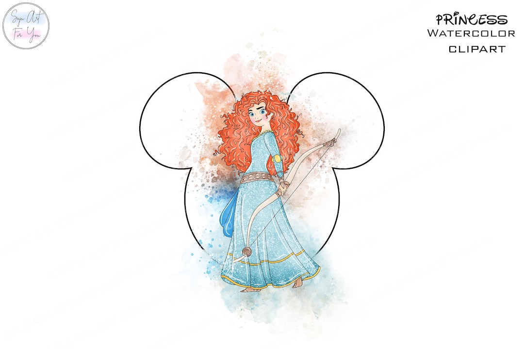 Merida Brave Minnie Ears Brave Mickey Ears Png Files for Sublimation ...