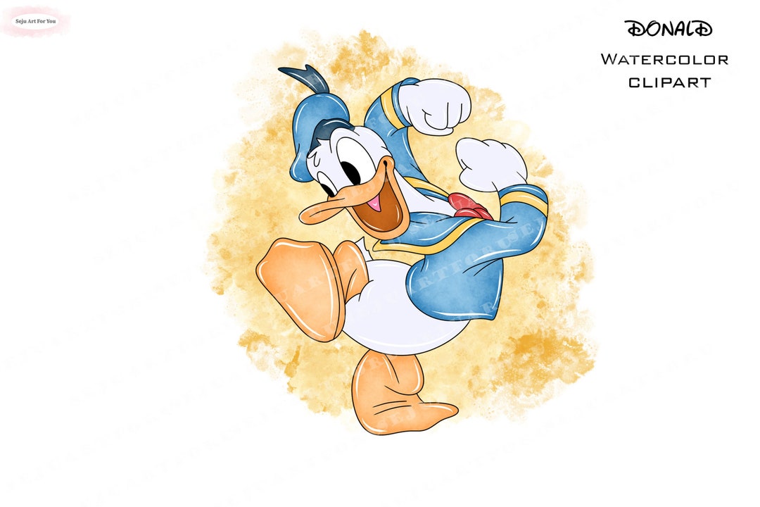Donald Duck Watercolor Clipart Bundle (digital Download) - Etsy