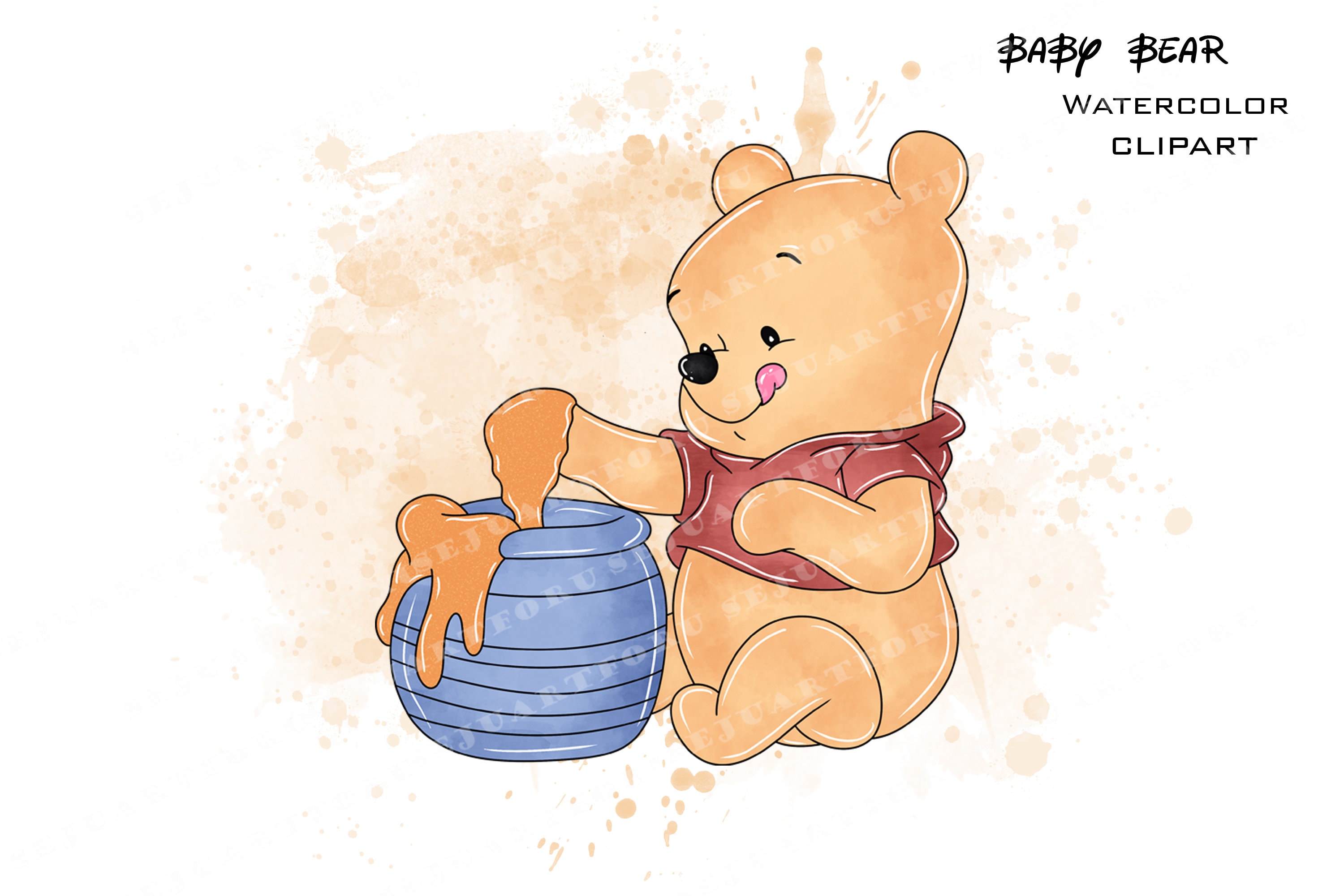 Winnie The Pooh Clipart Winnie The Pooh Clip Art Pooh Etsy