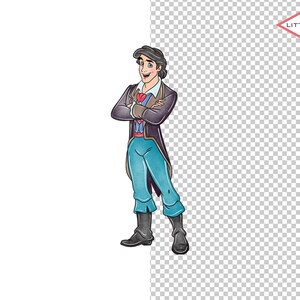 Prince Eric Watercolor PNG Clipart: Little Mermaid Printable (digital ...