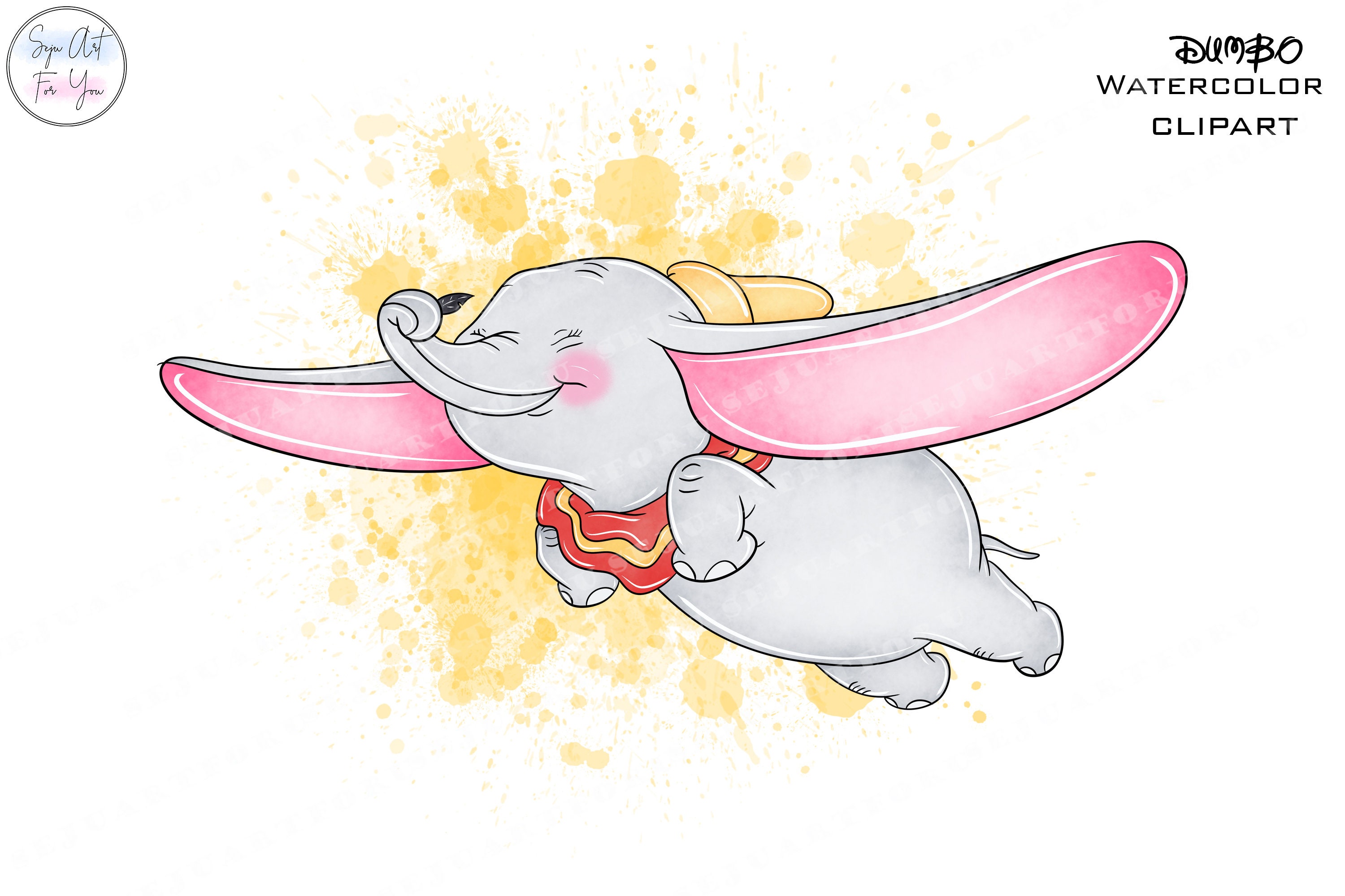 Dumbo Clipartdumbo Dumbo Png Dumbo Print Elephant Baby - Etsy