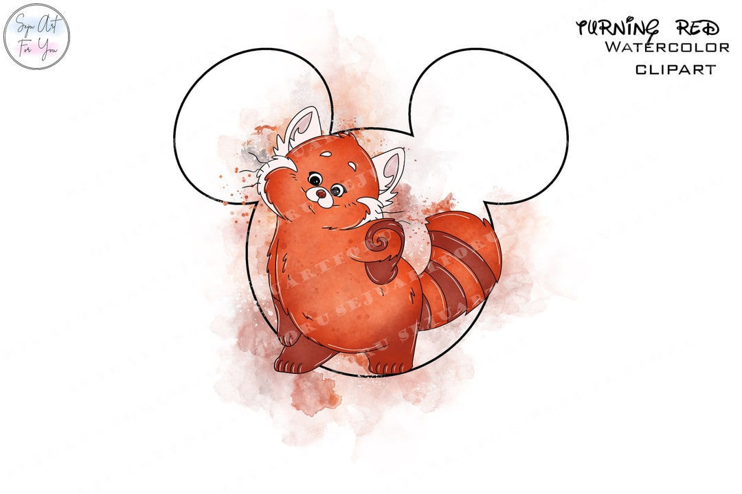 Turning Red, Turning Red Clipart, Watercolor Turning Red, Turning Red ...