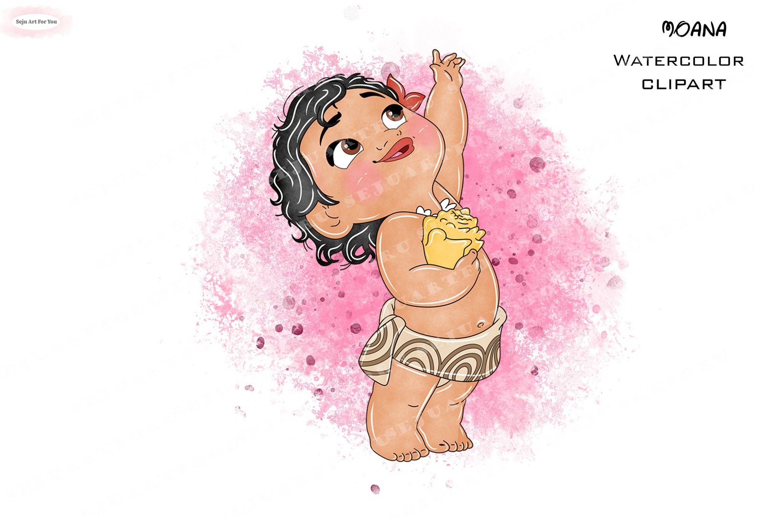 Moana Clipart Moana Princess Clip Art Watercolor Princess - Etsy