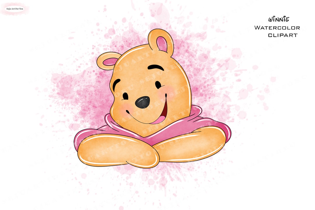 Winnie the Pooh Watercolor Clipart, PNG (digital Download) - Etsy