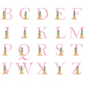 Mulan Letters, Mulan Alphabet, Princess Alphabet, Mulan, Princess ...