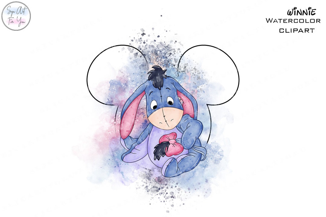 Eeyore Watercolor Clipart, Winnie the Pooh PNG (digital Download) - Etsy