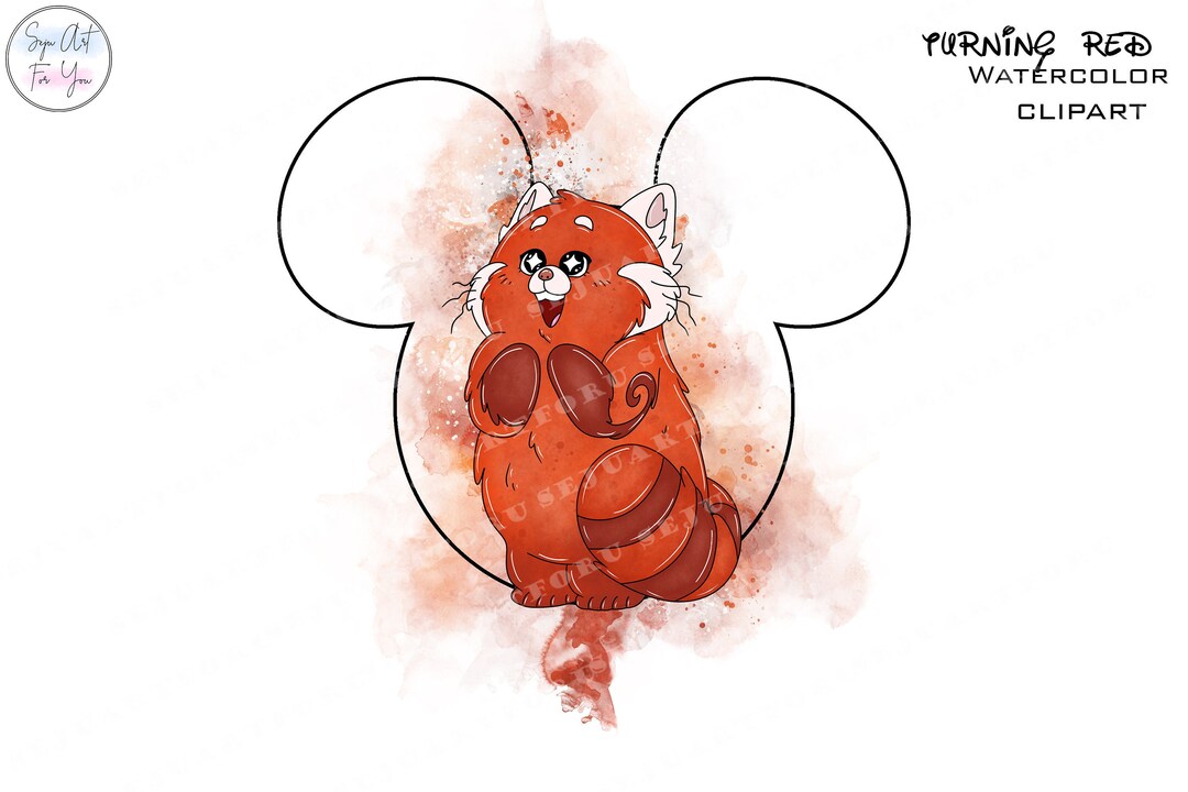 Turning Red, Turning Red Clipart, Watercolor Turning Red, Turning Red ...