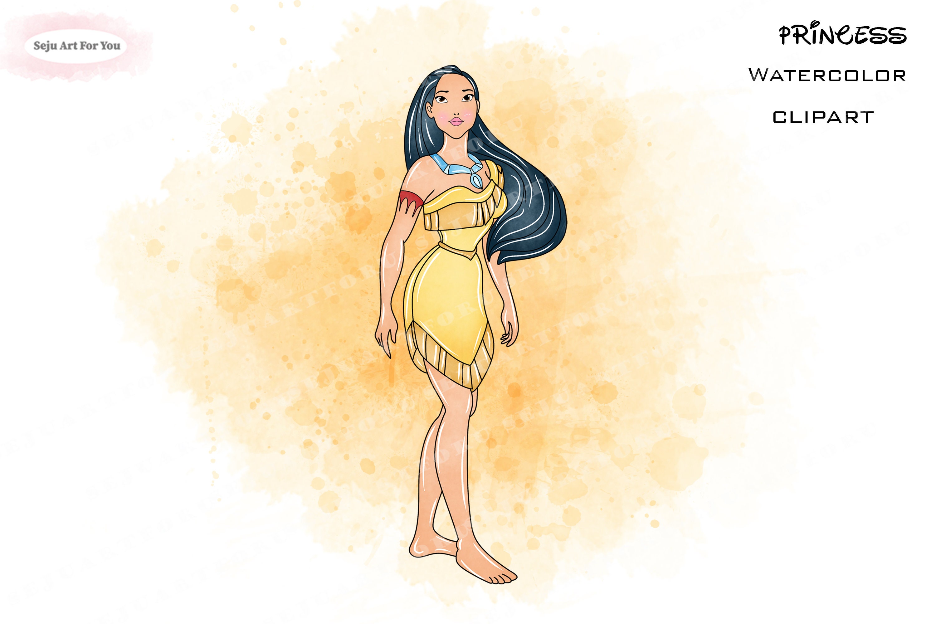 Watercolor Princess Clipart Princess Watercolor Clipart - Etsy