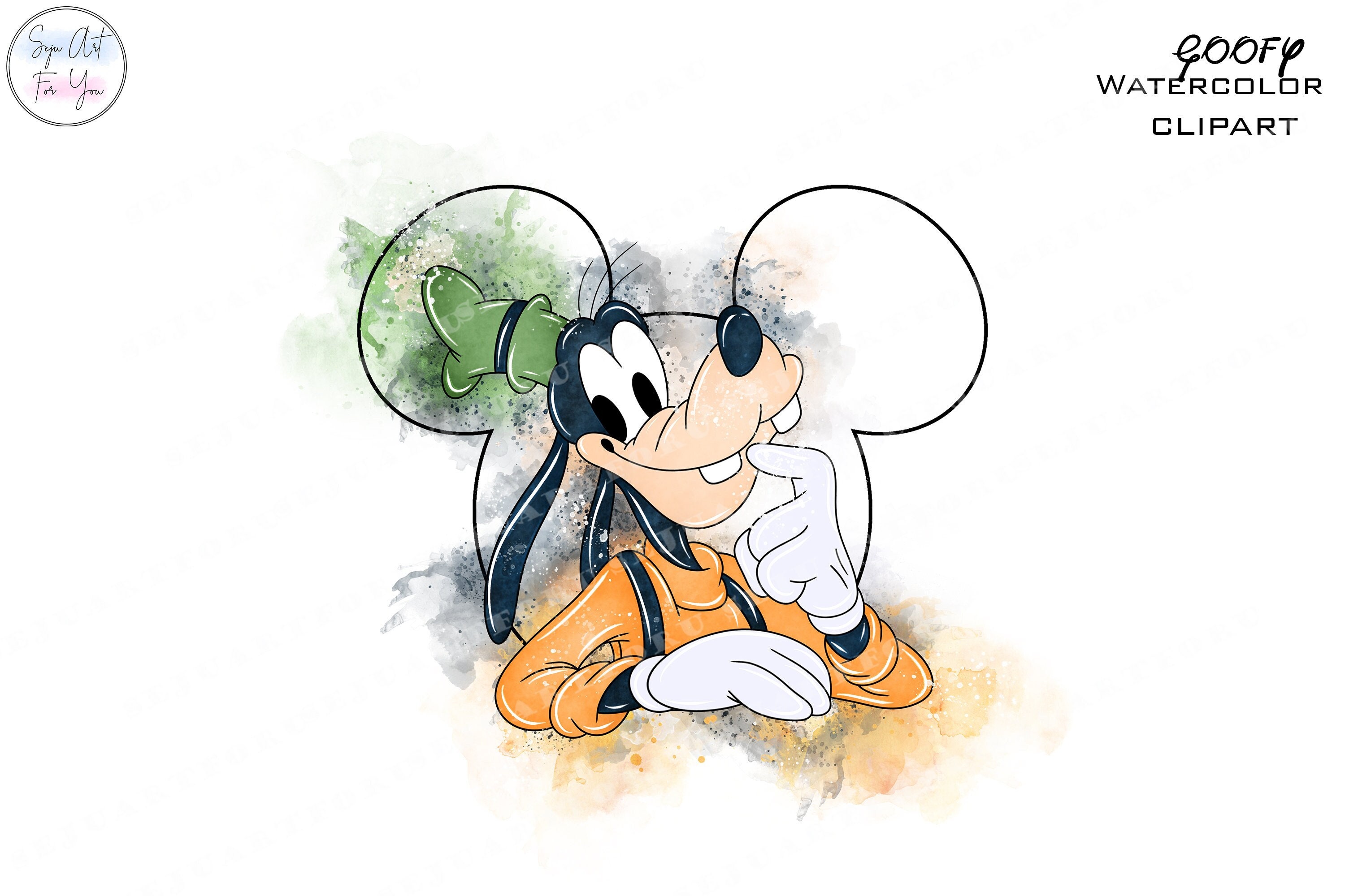 Goofy Clipart Goofy Goofy Png Goofy Watercolor Clipart - Etsy Canada
