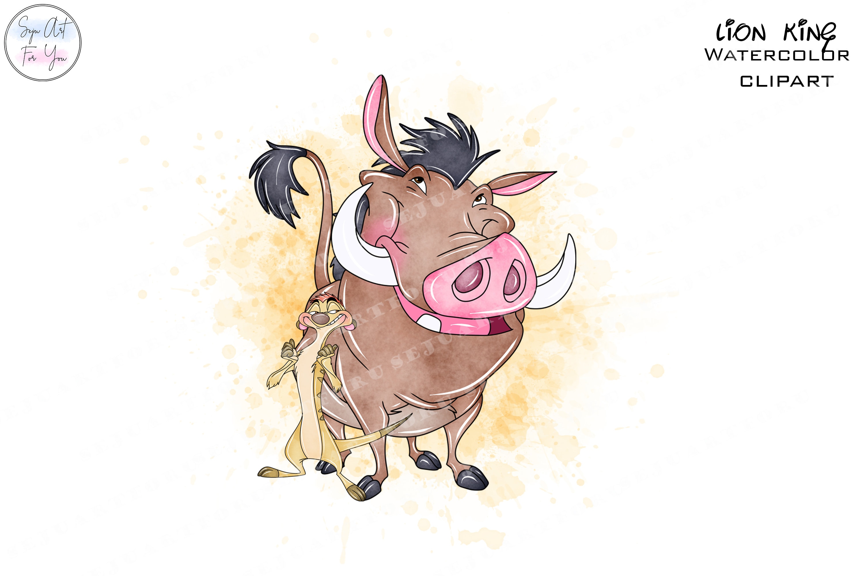 El Rey León Acuarela Clipart Acuarela Rey León El Rey León - Etsy México