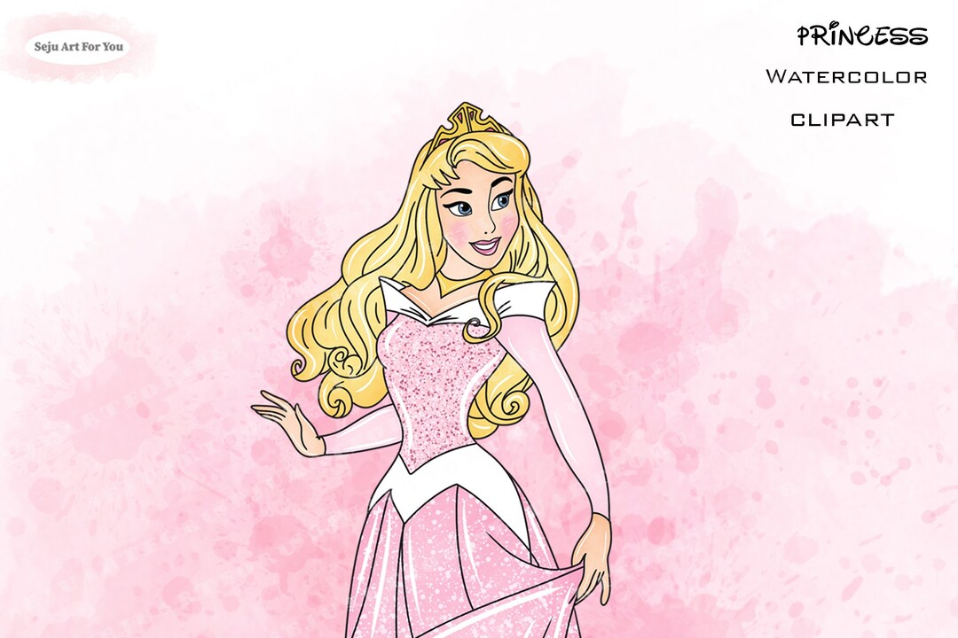 Watercolor Princess Clipart, Princess Watercolor Clipart, Princess Clip ...