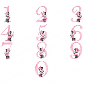 Minnie Alphabet, Watercolor Alphabet, Miinnie Watercolor Alphabet ...