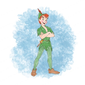 Peterpan Watercolor Png Files Clipart Clip Art Printable Digital ...