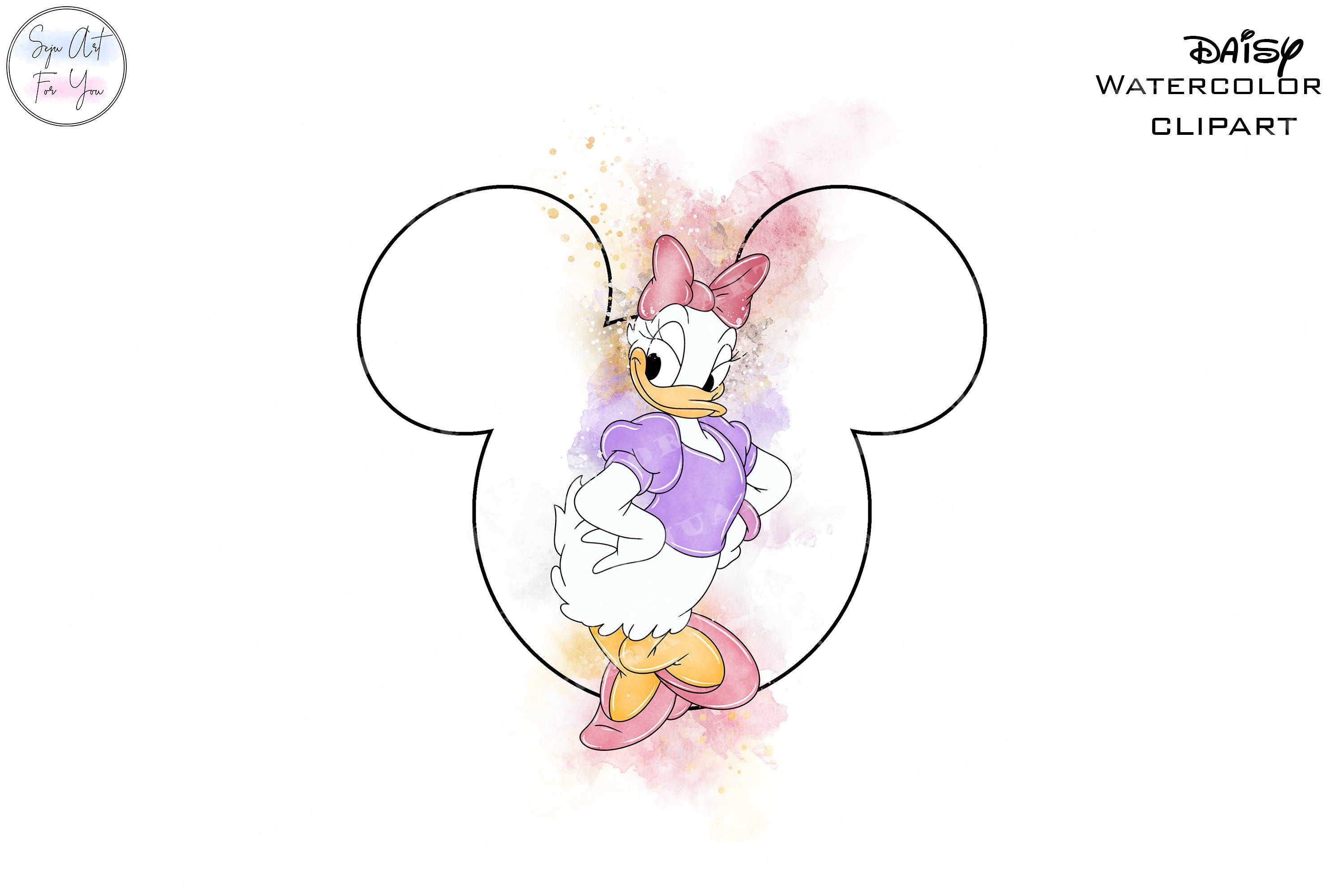 Daisy Duck Clipart Daisy Duck Png Daisy Duck Minnie Mouse - Etsy