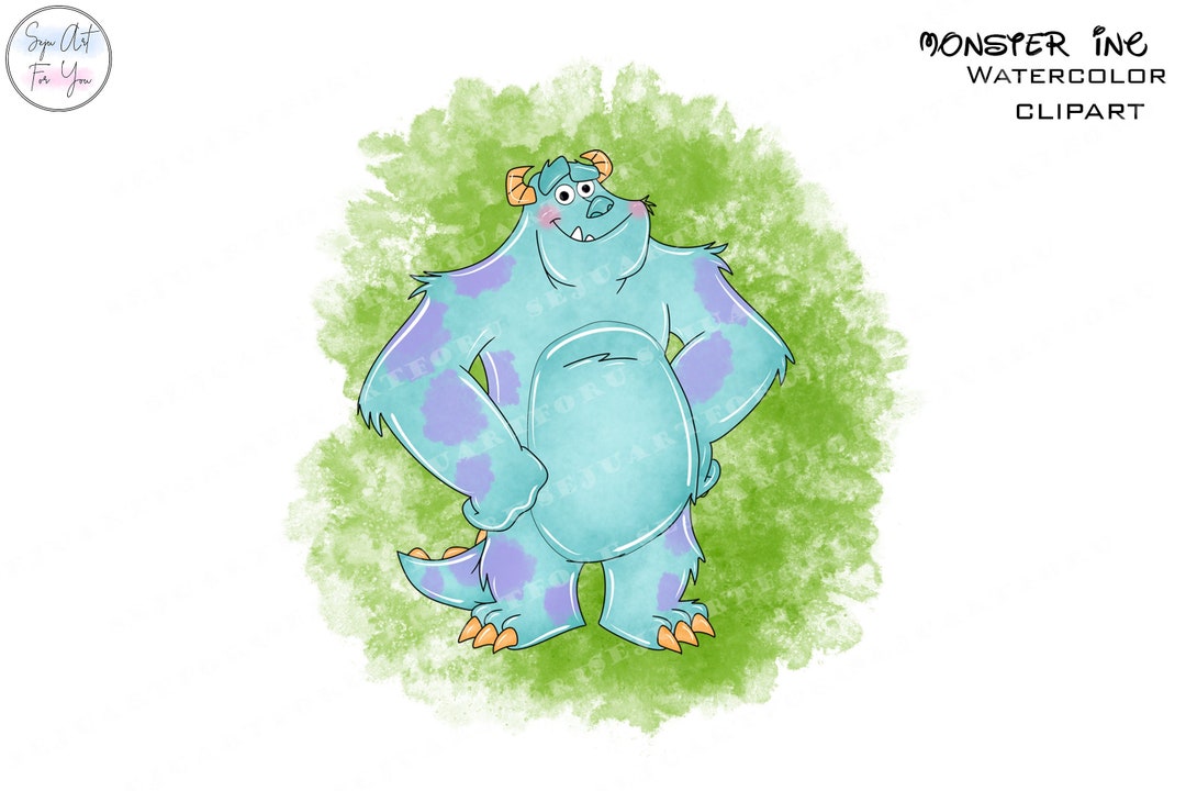 Monster Inc Clipart, Monster Inc Clip Art, Monster Inc Watercolor ...