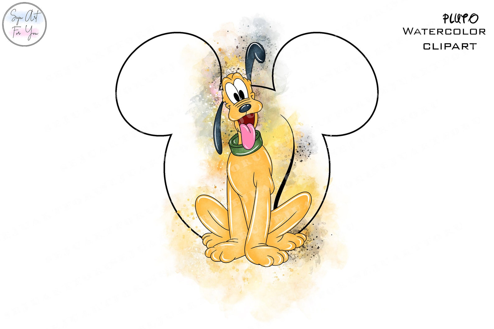 Pluto Clipart Pluto Png Pluto Watercolor Pluto Watercolor - Etsy