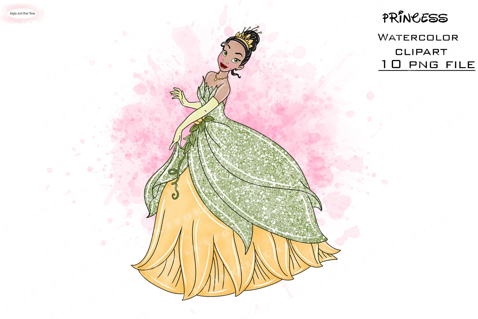 Princess Watercolor Clipart Princess Clip Art Watercolor - Etsy UK