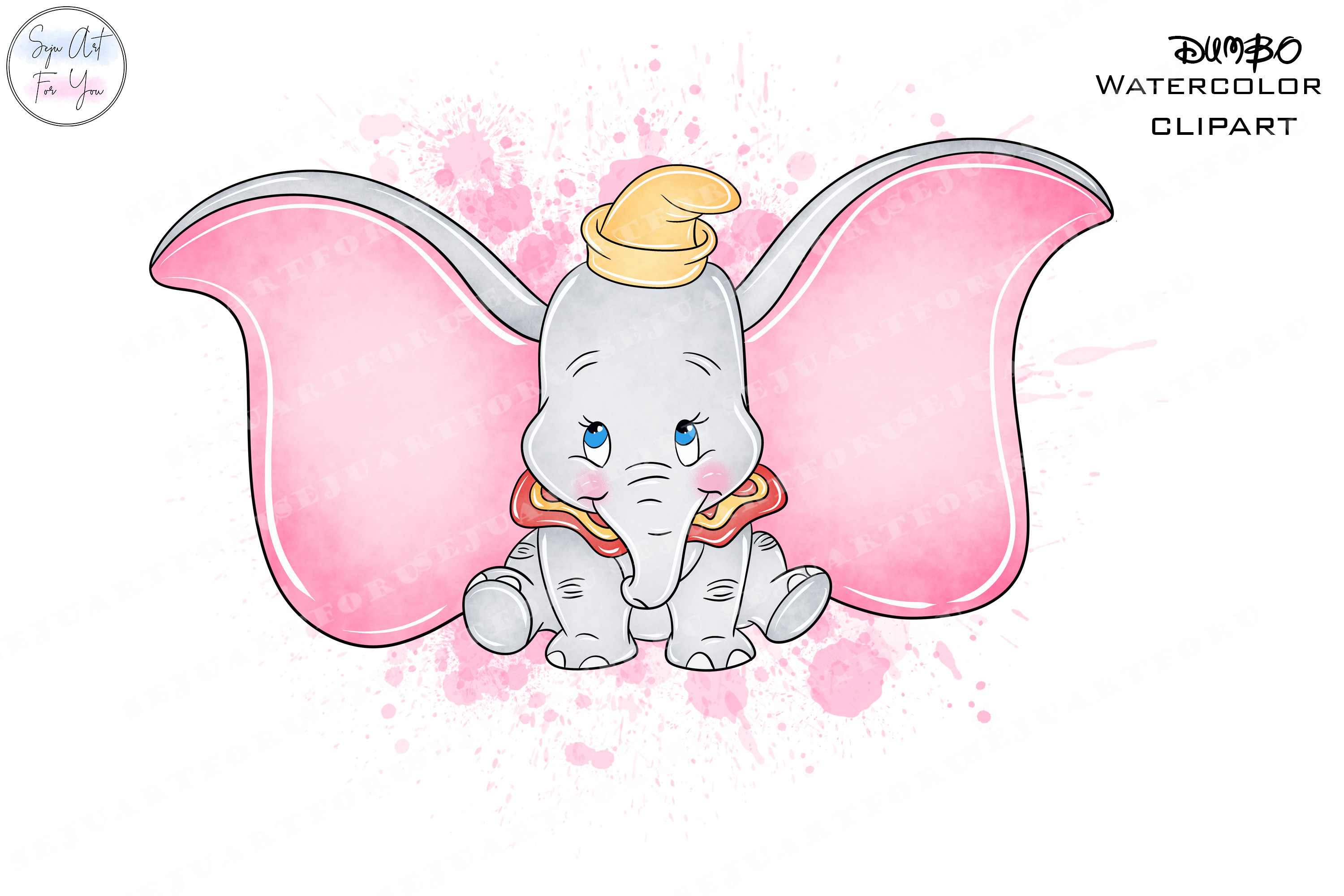 Dumbo Clipartdumbo Dumbo Png Dumbo Print Elephant Baby - Etsy UK