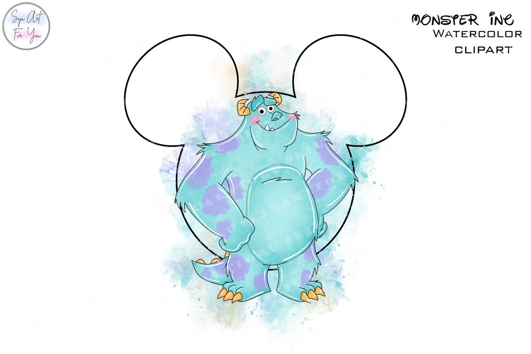 Monsters Inc Sully Watercolor Clipart, PNG (digital Download) - Etsy