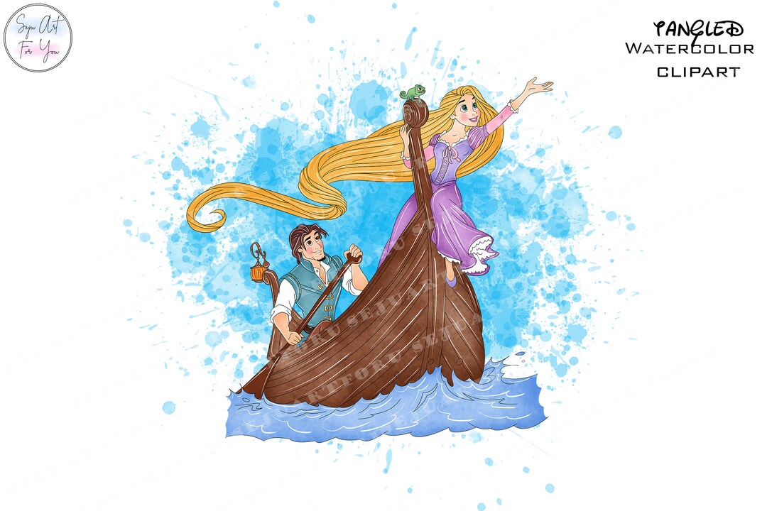Tangled Png Princess Rapunzel Watercolor Clipart Png Files Clipart ...