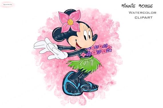 Minnie Mouse Swimming Clipart