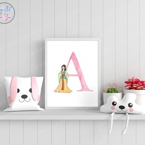 Mulan Letters, Mulan Alphabet, Princess Alphabet, Mulan, Princess ...