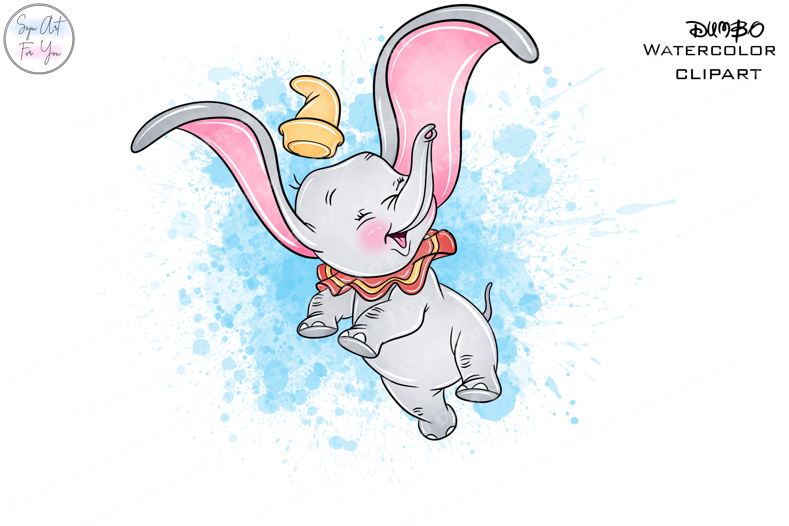 Dumbo Clipartdumbo Dumbo Png Dumbo Print Elephant Baby - Etsy Australia