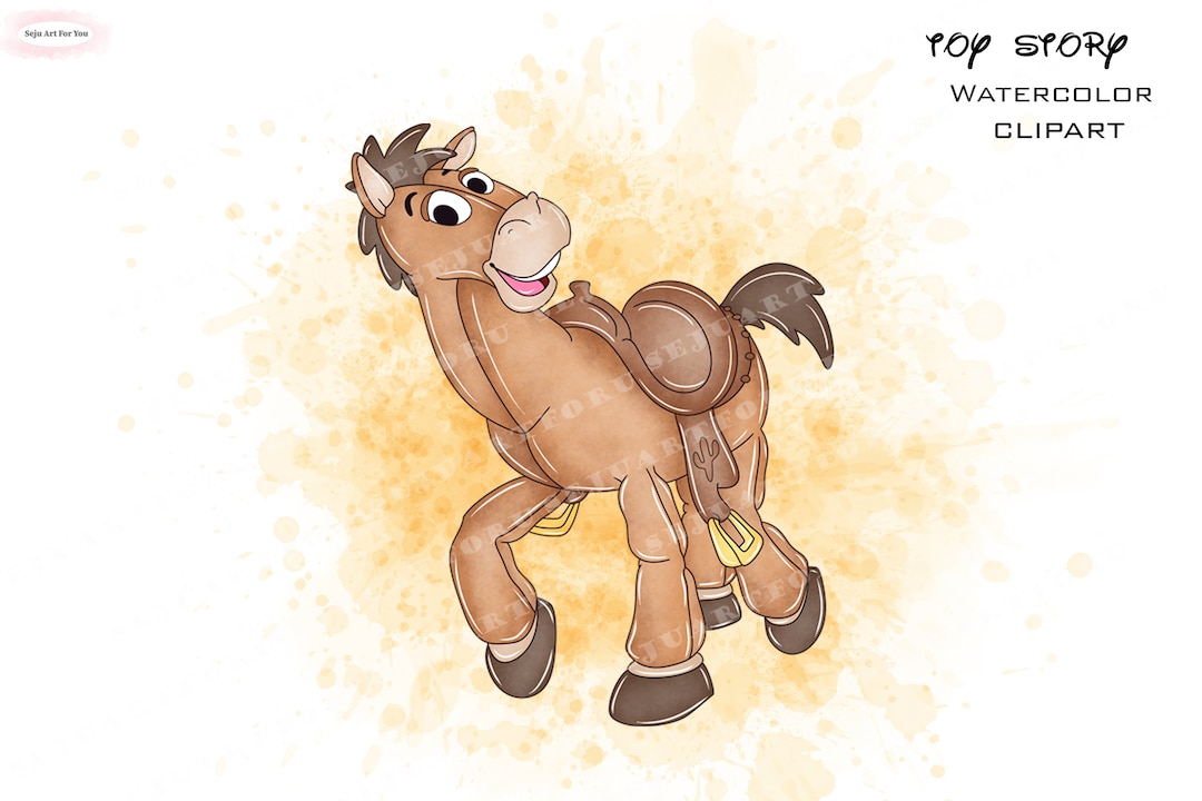 Toy Story Bullseye Clipart, Watercolor Style (PNG) - Etsy