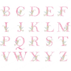 Tinkerbell Watercolor Alphabet Clipart (PNG) - Etsy