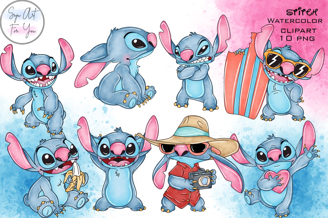 Stitch Clipartstitch Pngstitch Watercolor Stitch Clip Art - Etsy