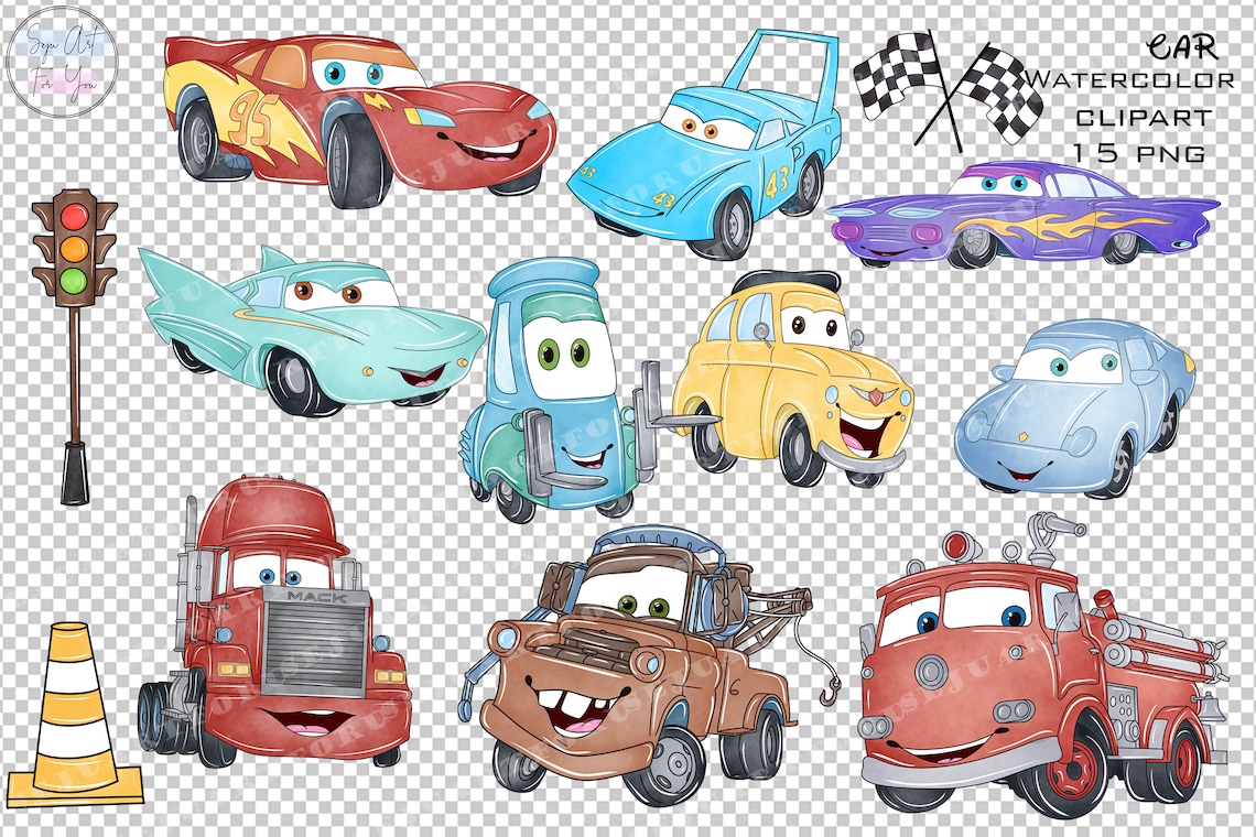 Cars Clipart Cars Png Cars Clip Art Car Png Watercolor - Etsy Australia