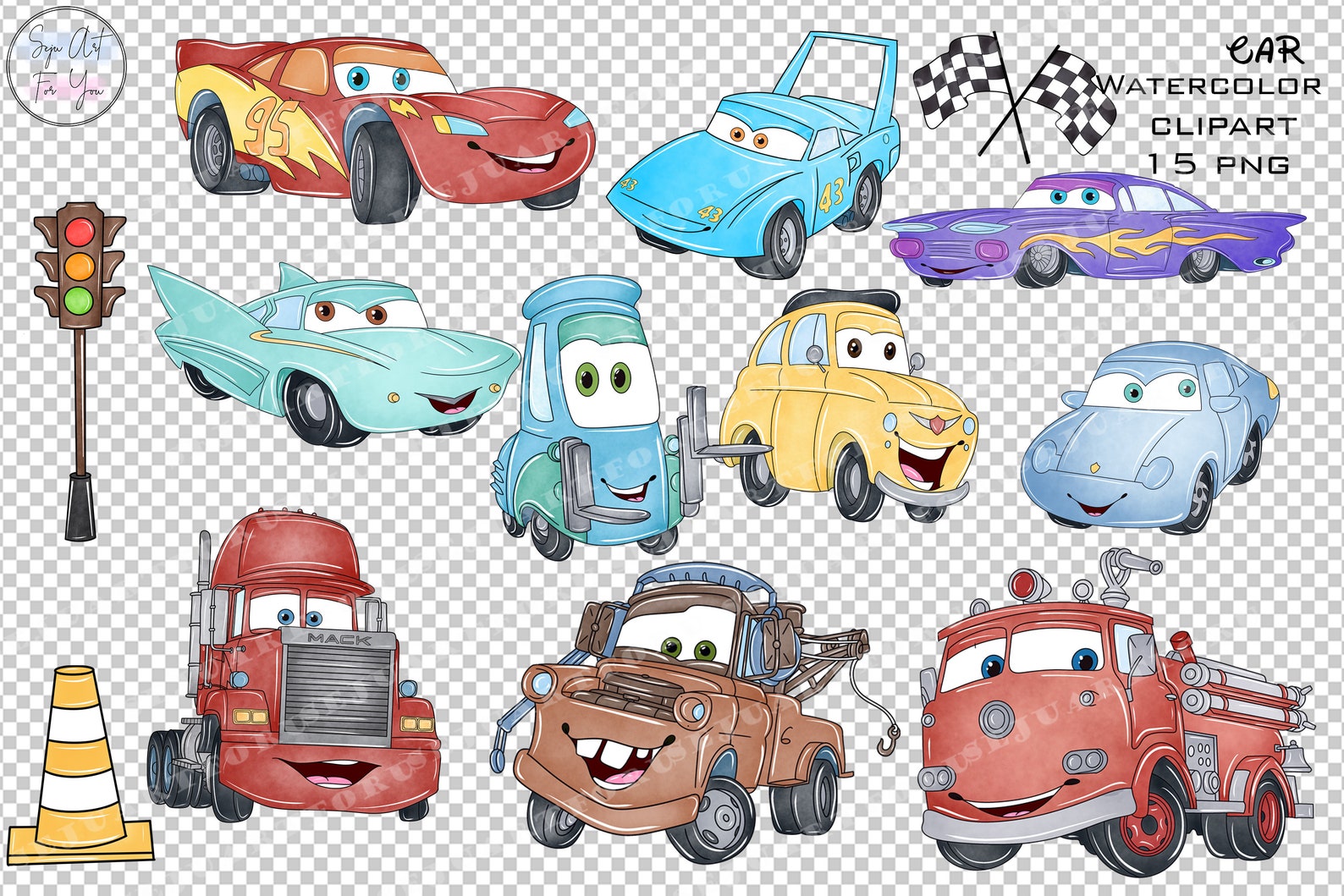 Cars Clipart Cars Png Cars Clip Art Car Png Watercolor - Etsy