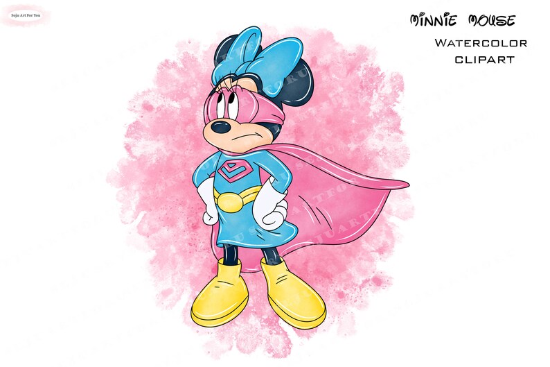 Minnie Mouse Png Clipart Png Clipart Bundle Clipart Watercolor Clipart ...