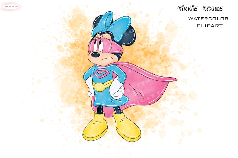 Minnie Mouse Png Clipart Png Clipart Bundle Clipart Watercolor Clipart ...