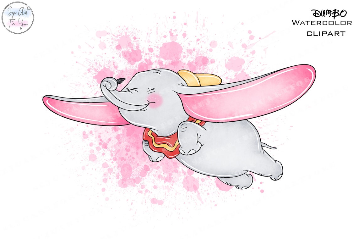 Dumbo Clipartdumbo Dumbo Png Dumbo Print Elephant Baby - Etsy