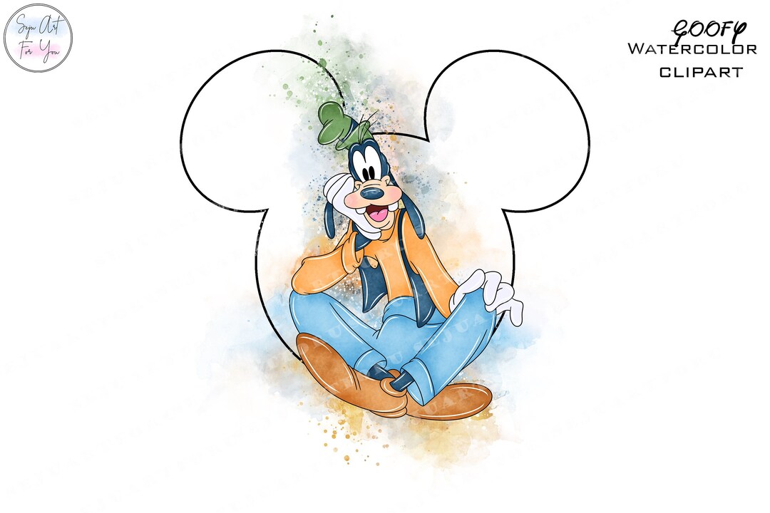 Goofy Clipart, Goofy, Goofy Png, Goofy Watercolor Clipart, Goofy ...