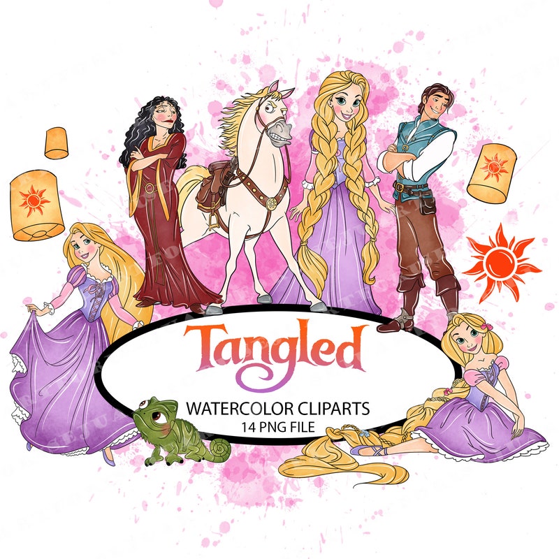 Tangled Digital Paper - Etsy