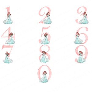 Princess Alphabet, Ariel, the Little Mermaid, Ariel Alphabet, Princess ...