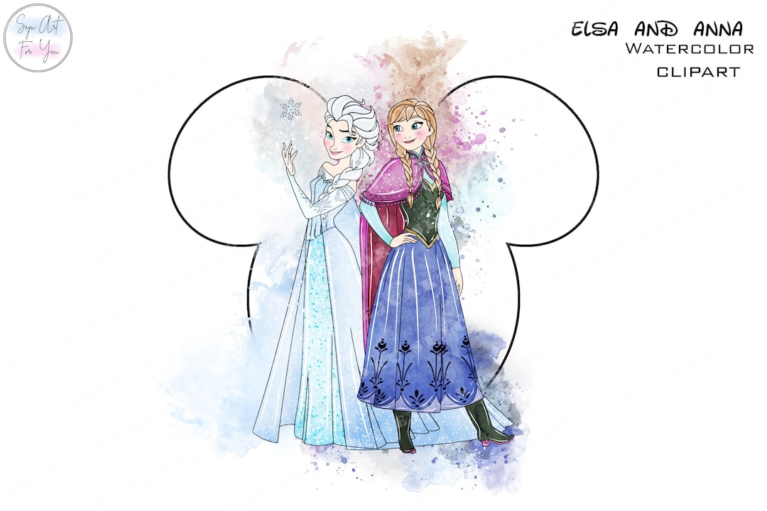 Frozen Clipart, Anna Clipart, Frozen Watercolor Clipart, Frozen Png ...