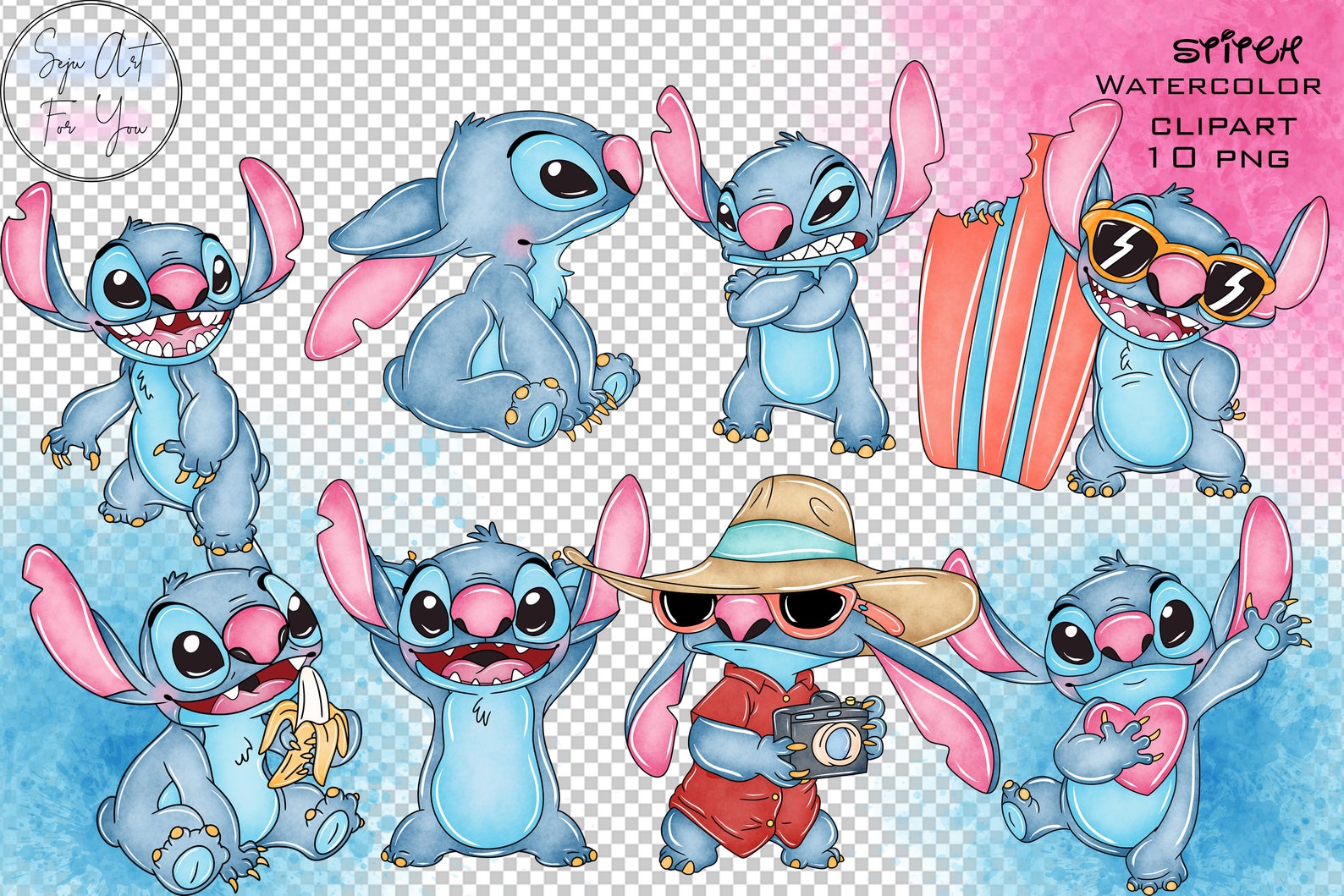 Stitch Clipartstitch Pngstitch Watercolor Stitch Clip Art - Etsy