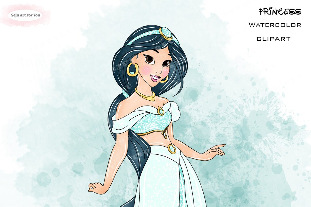 Watercolor Princess Clipart, Princess Watercolor Clipart, Princess Clip ...