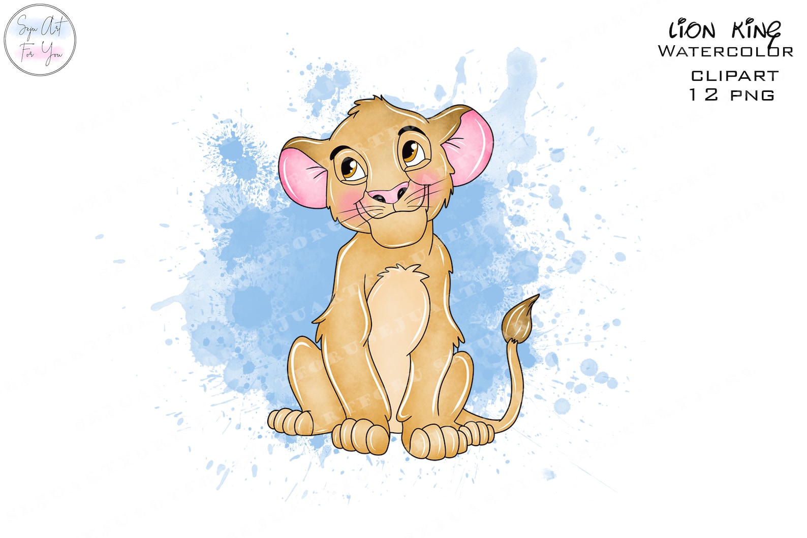 Lion King Watercolor Clipart Bundle (PNG) - Etsy