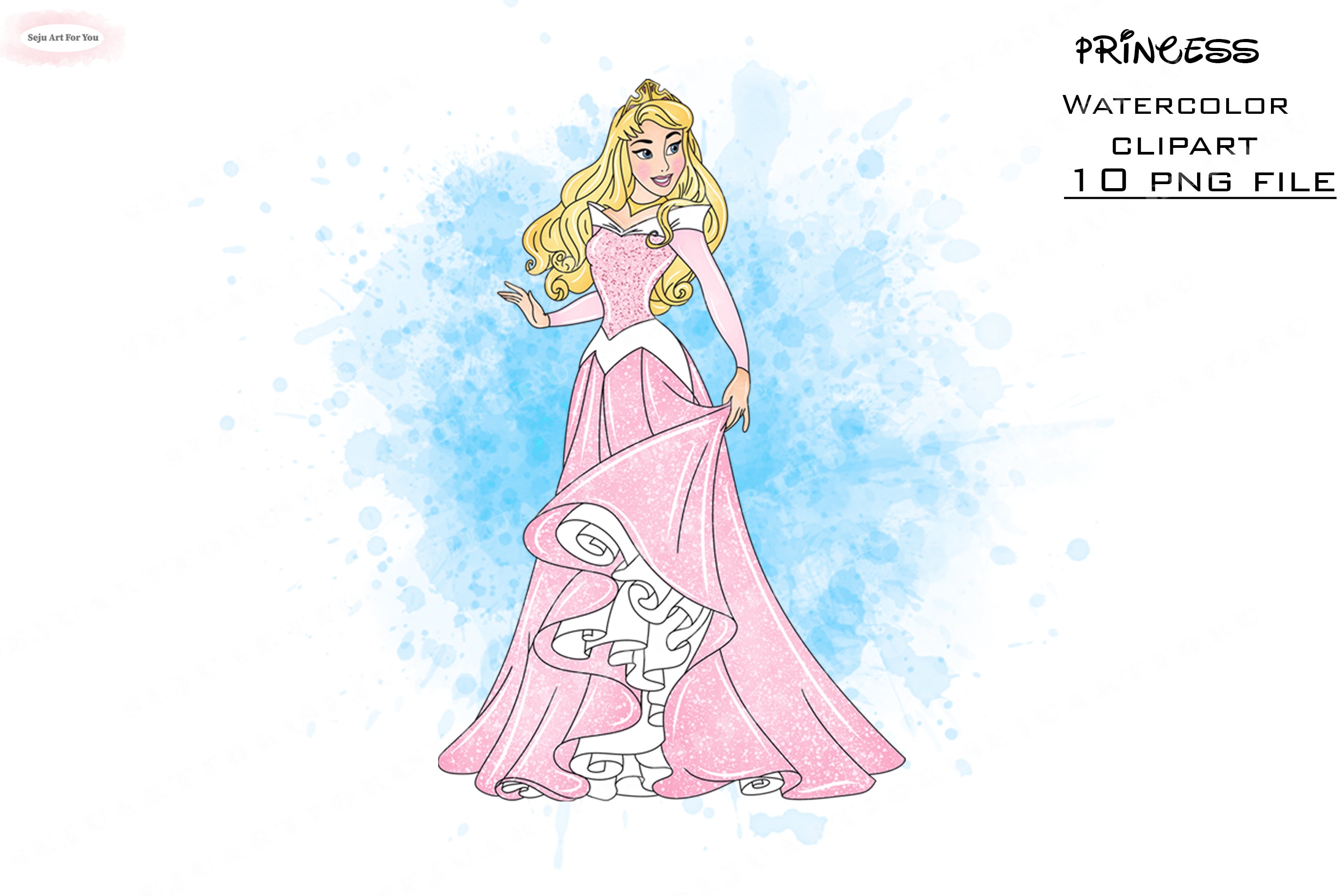Princess Watercolor Clipart Princess Clip Art Watercolor - Etsy UK
