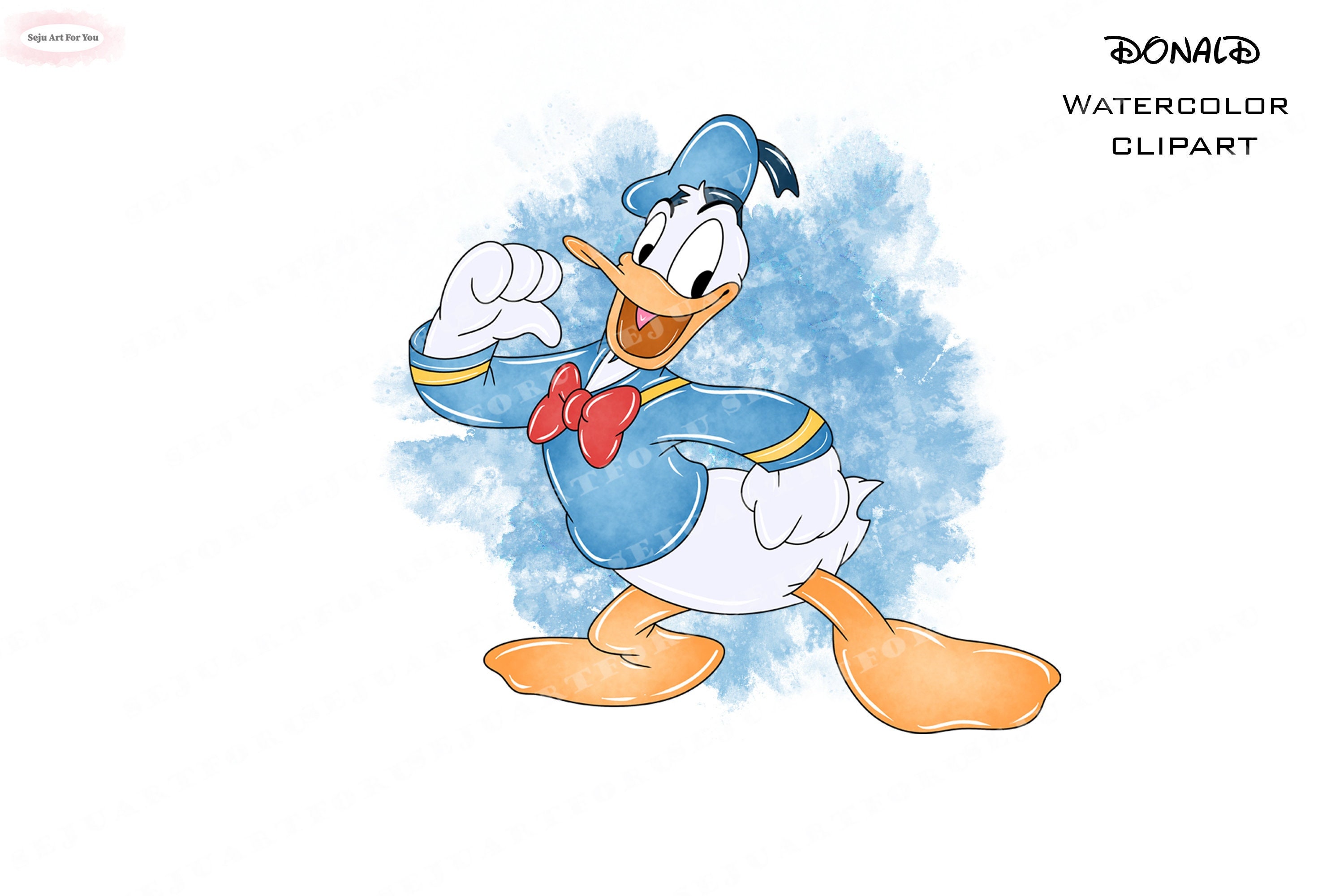 Donald Duck Clipart Donald Duck Png Donald Duck Watercolor - Etsy Ireland